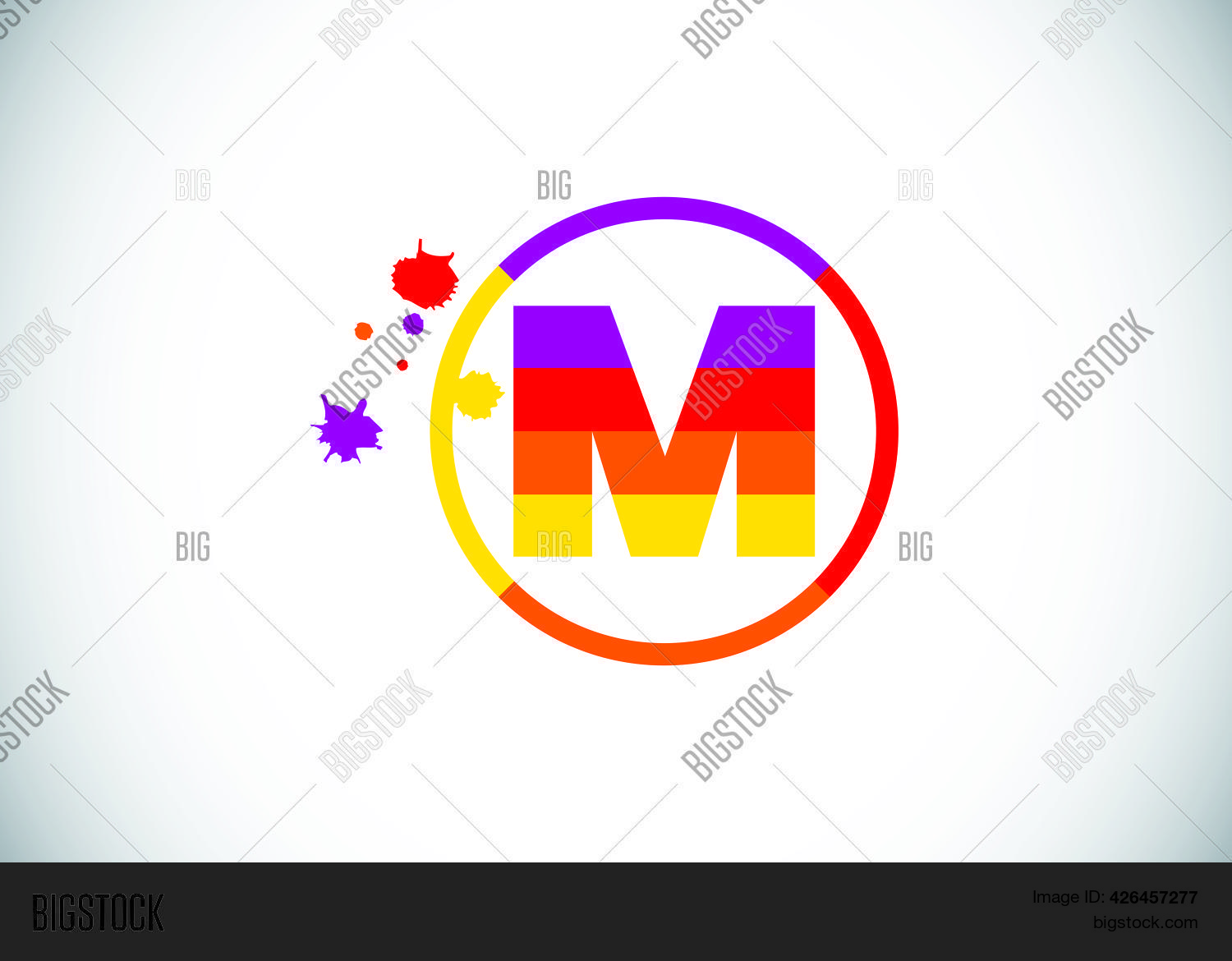 Initial M Monogram Vector & Photo (Free Trial) | Bigstock