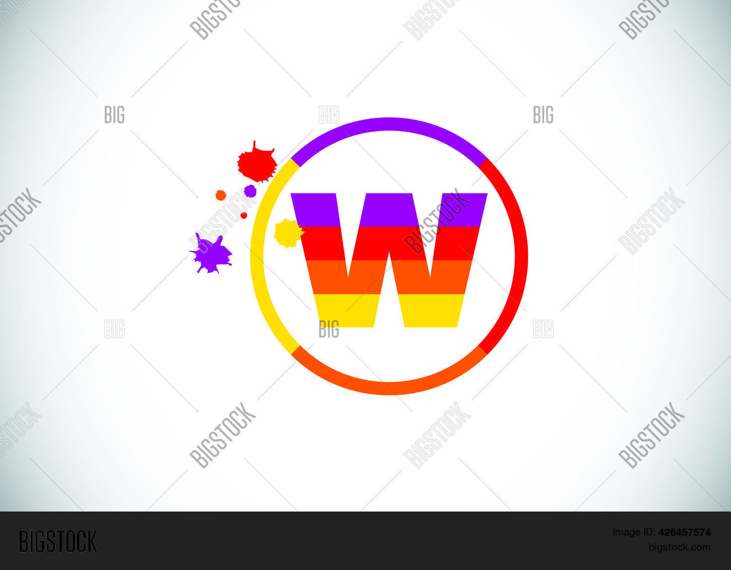 Initial W Monogram Vector & Photo (Free Trial) | Bigstock