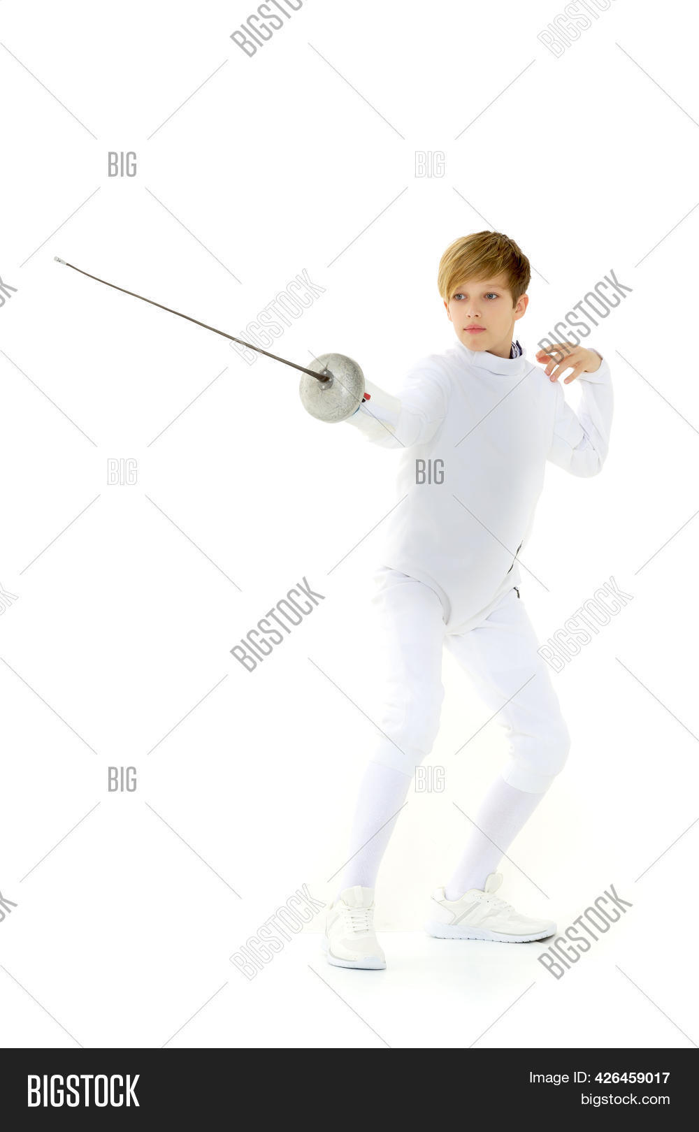 Boy Fencer Standing Image & Photo (Free Trial) | Bigstock