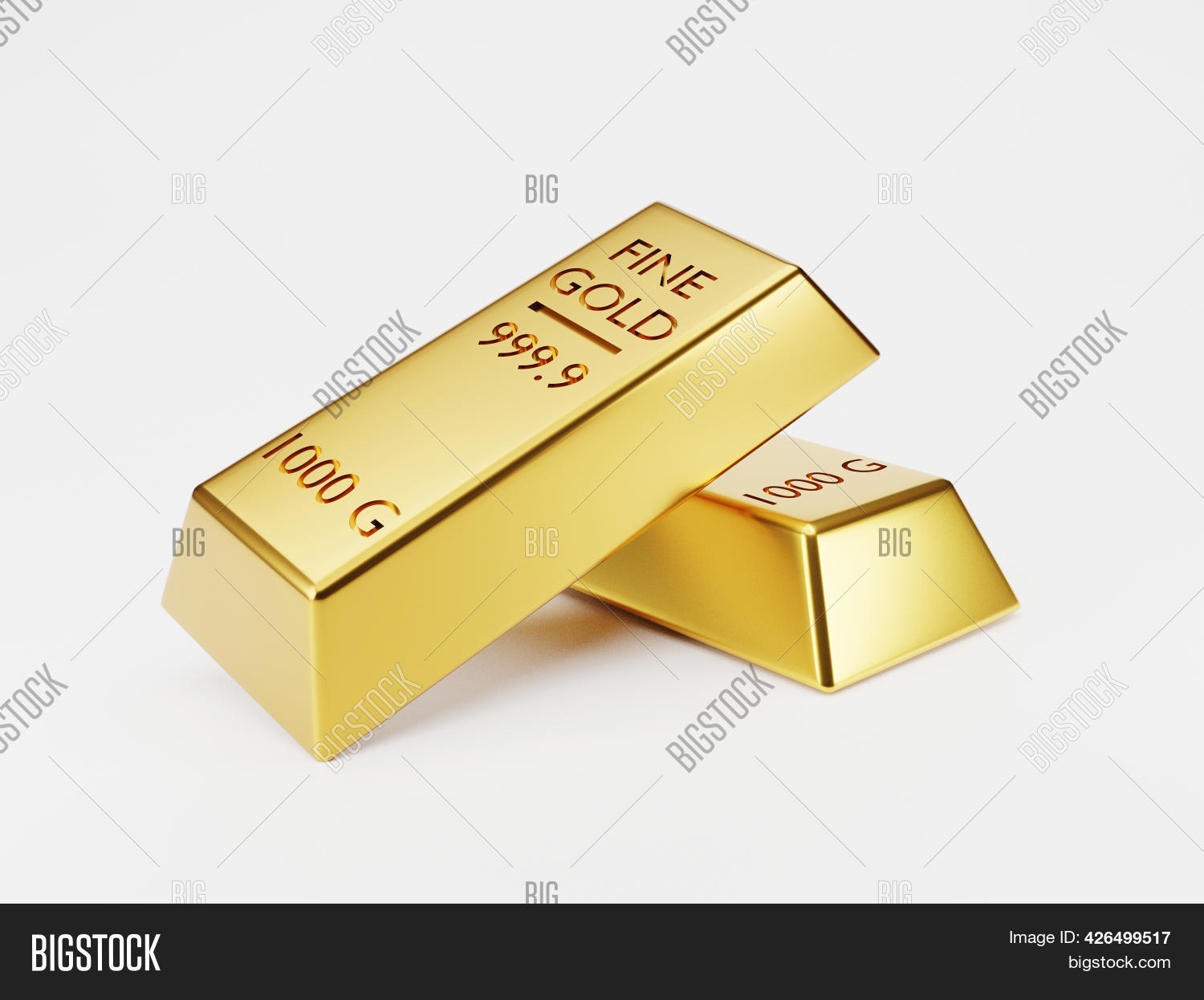 Isolated Two Gold Bar Image & Photo (Free Trial) | Bigstock