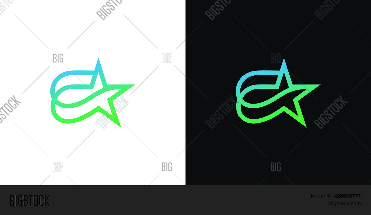Modern Elegant C Star Vector & Photo (Free Trial) | Bigstock