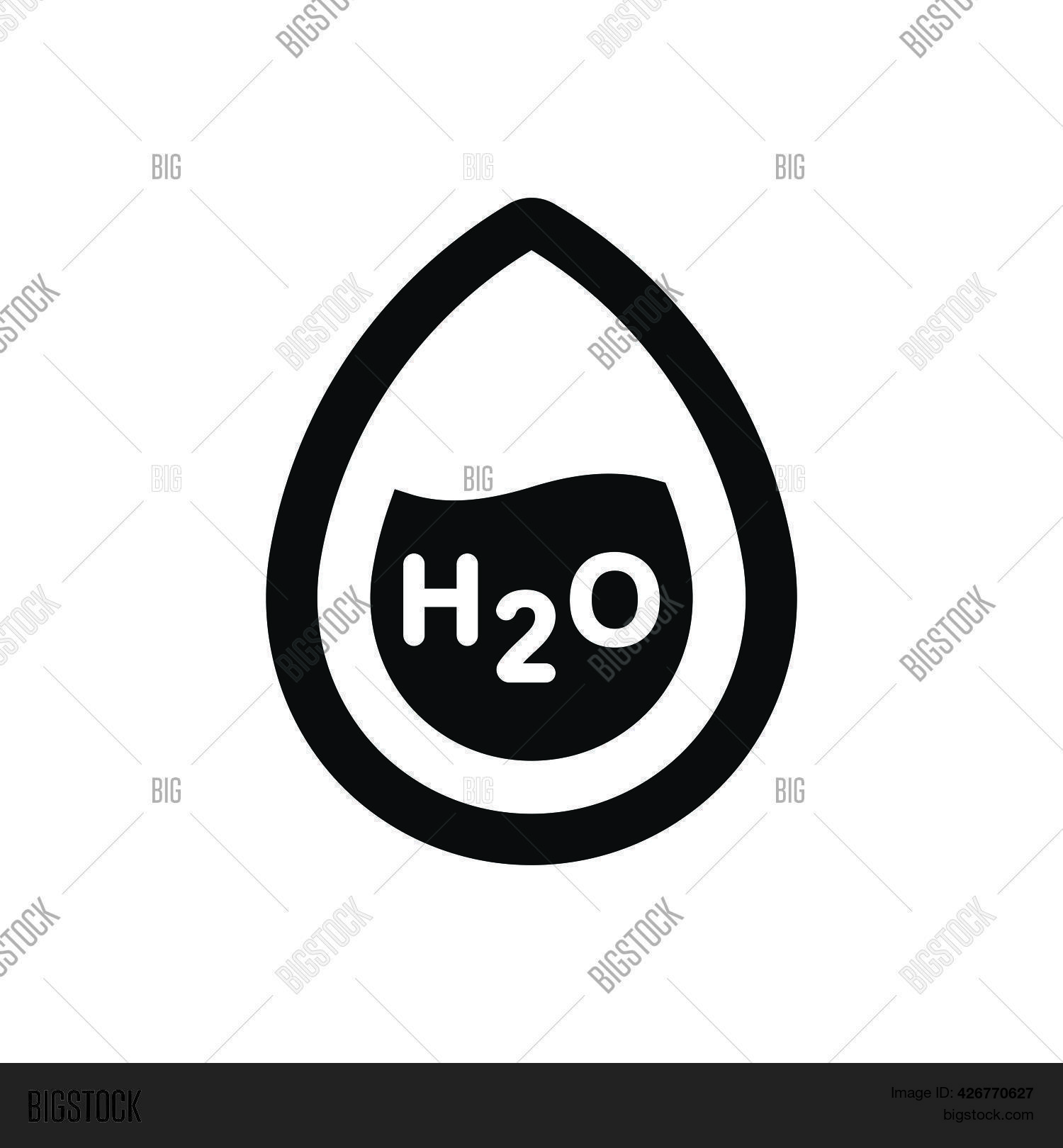 H2o Formula Icon. Vector & Photo (Free Trial) | Bigstock