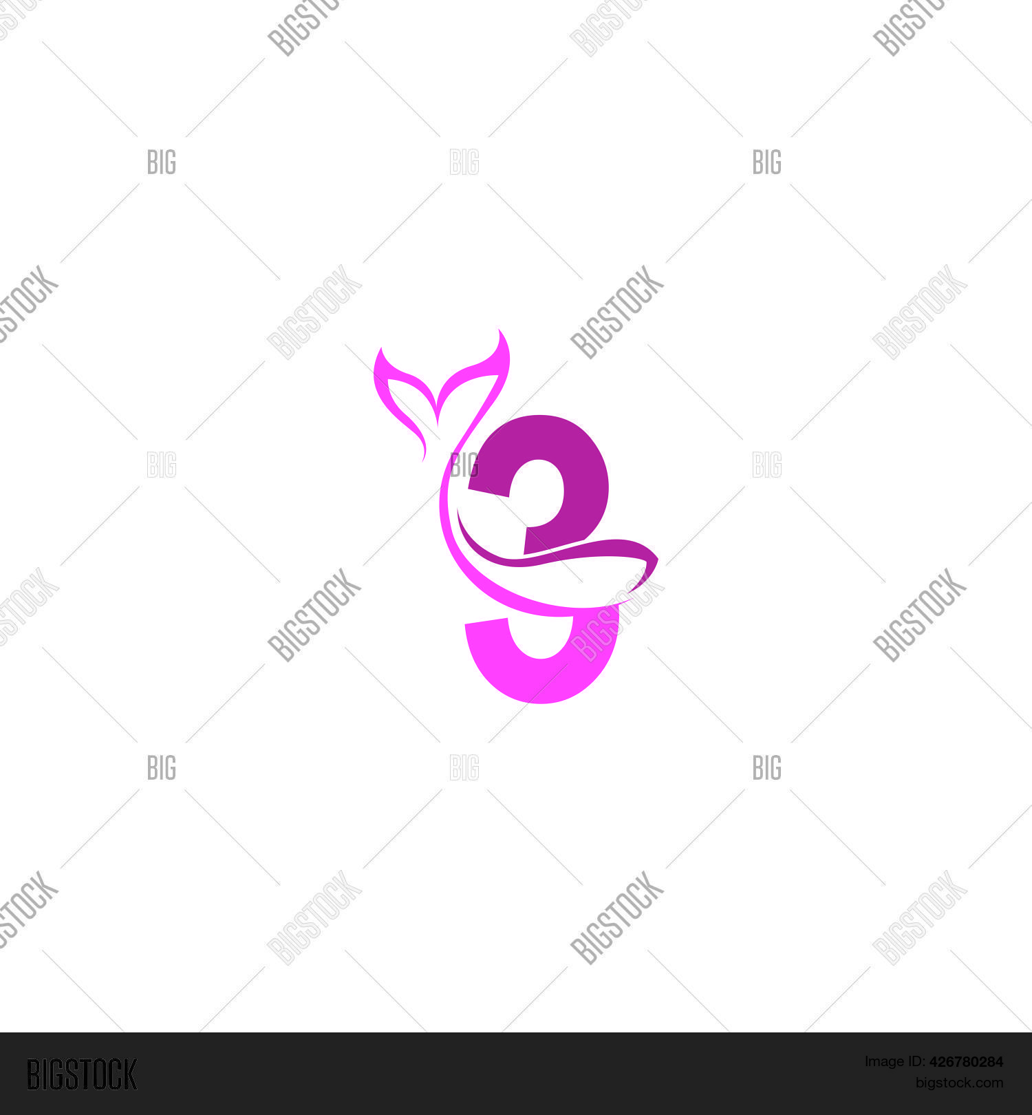 Number 3 Mermaid Tail Vector & Photo (Free Trial) | Bigstock