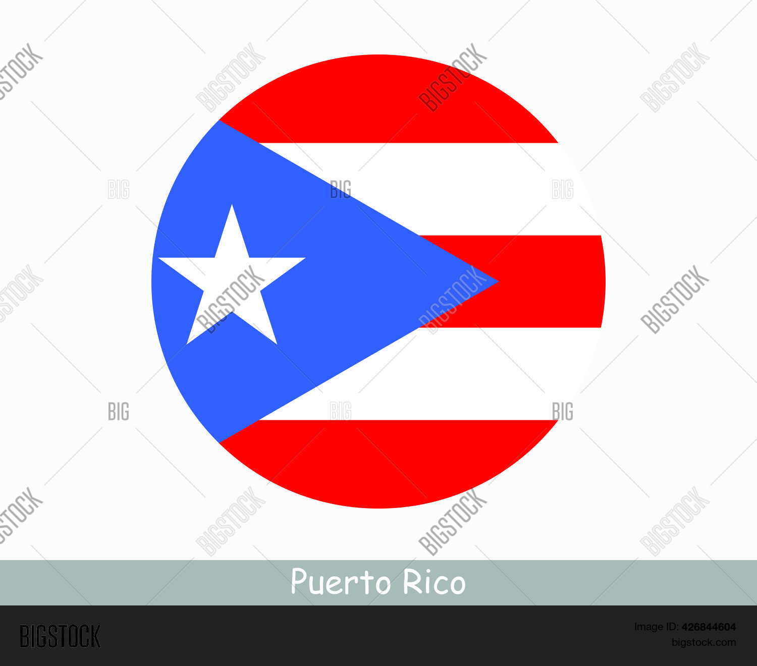 Puerto Rico Round Vector & Photo (Free Trial) | Bigstock