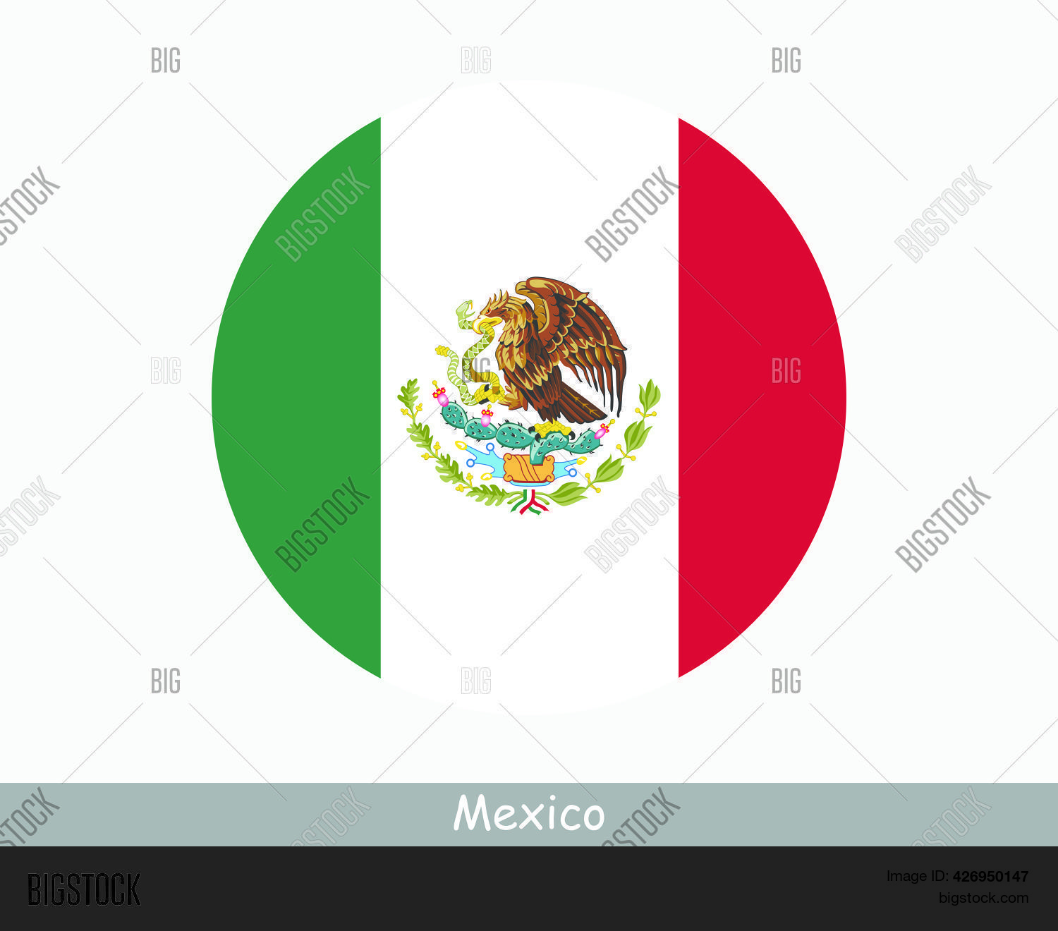 Mexico Round Circle Vector & Photo (Free Trial) | Bigstock