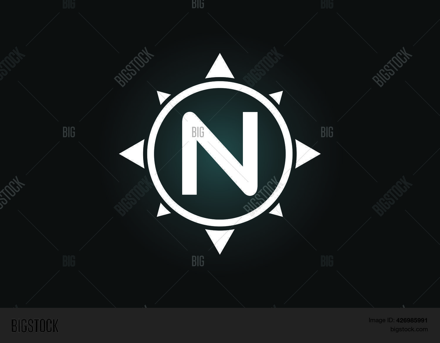 Initial N Monogram Vector & Photo (Free Trial) | Bigstock