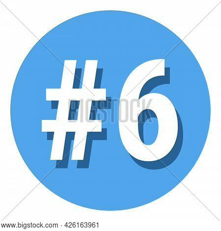 Number 6 Six Symbol Vector & Photo (Free Trial) | Bigstock
