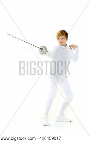Boy Fencer Standing Image & Photo (Free Trial) | Bigstock
