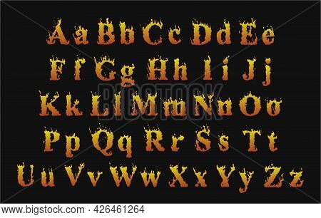 New Vector Fire Font Vector & Photo (Free Trial) | Bigstock