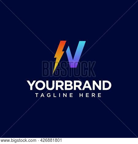 Letter N Lightning Vector & Photo (Free Trial) | Bigstock