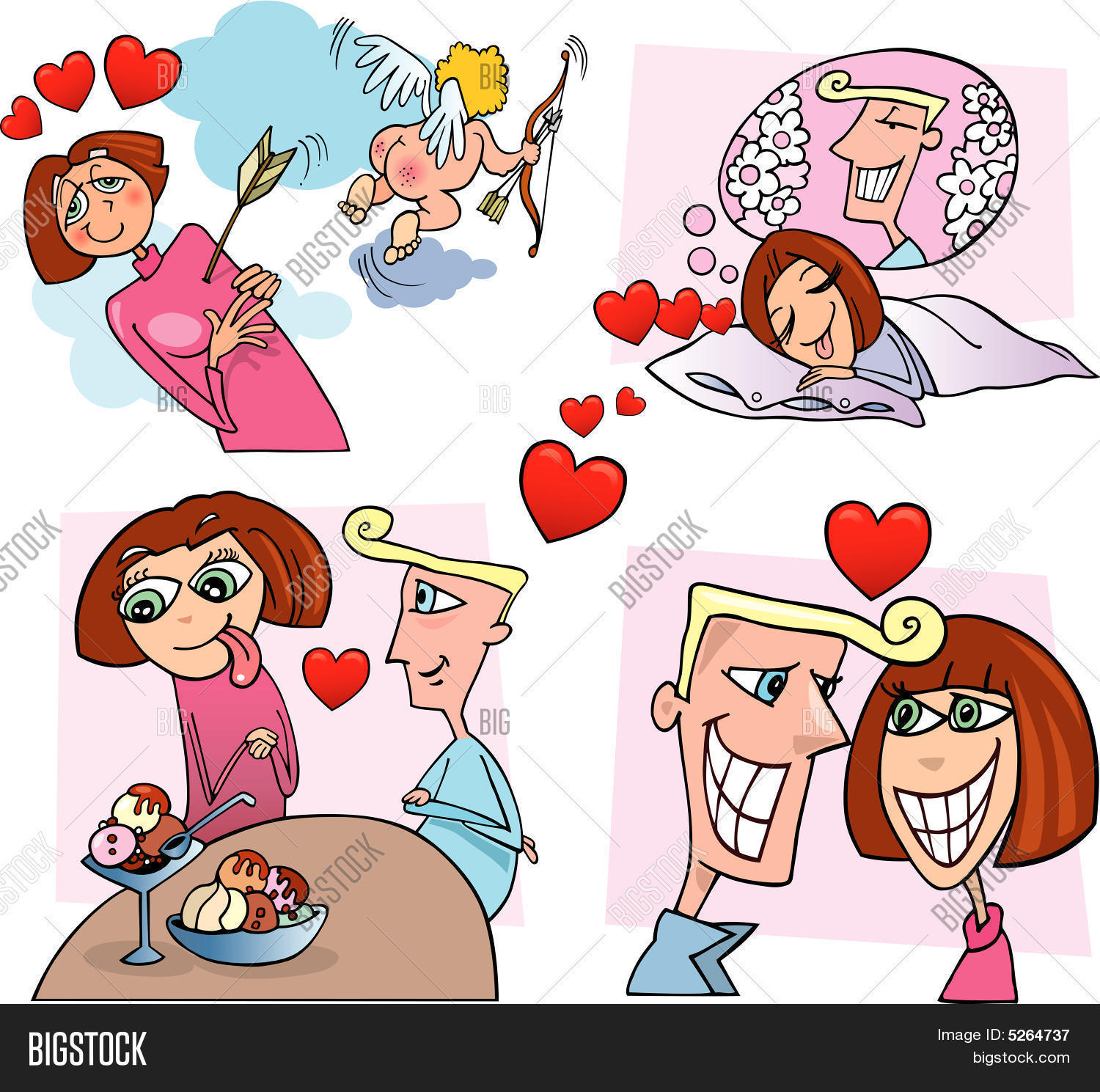 Couple Comic Love Vector & Photo (Free Trial) | Bigstock