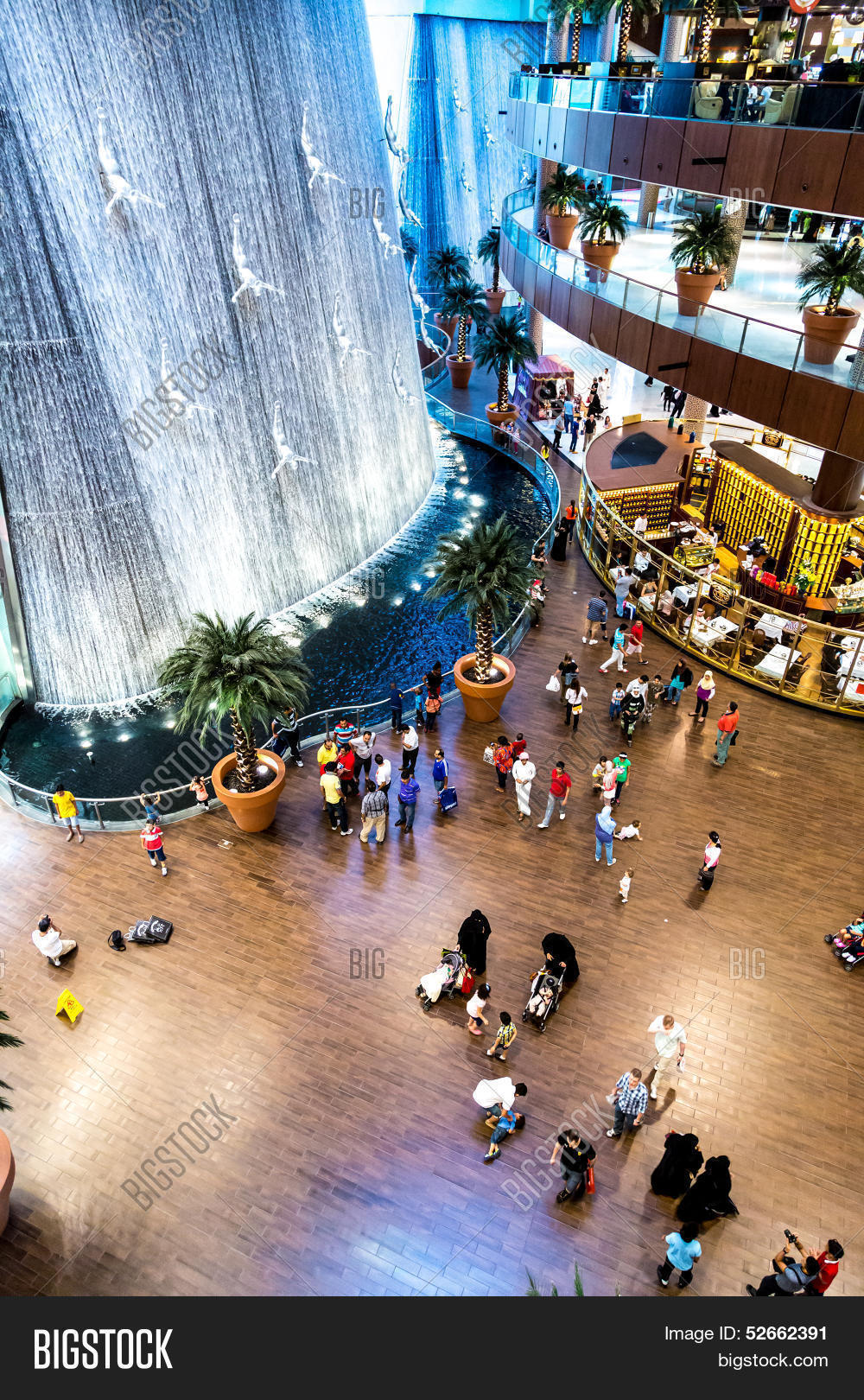 Waterfall Dubai Mall Image & Photo (Free Trial) | Bigstock