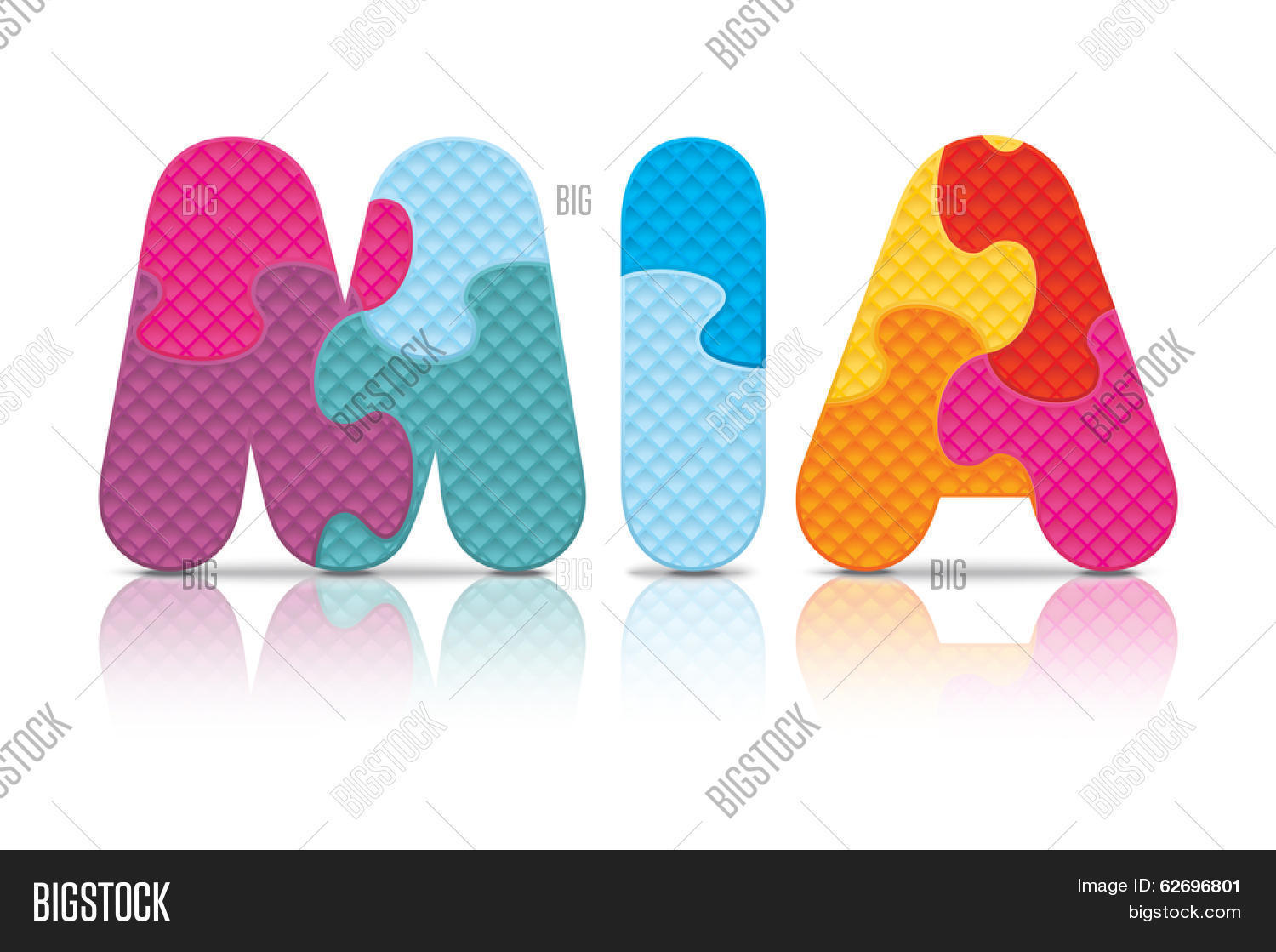 MIA Written Alphabet Vector & Photo (Free Trial) | Bigstock