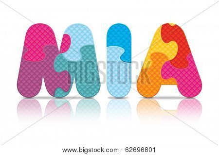 MIA Written Alphabet Vector & Photo (Free Trial) | Bigstock