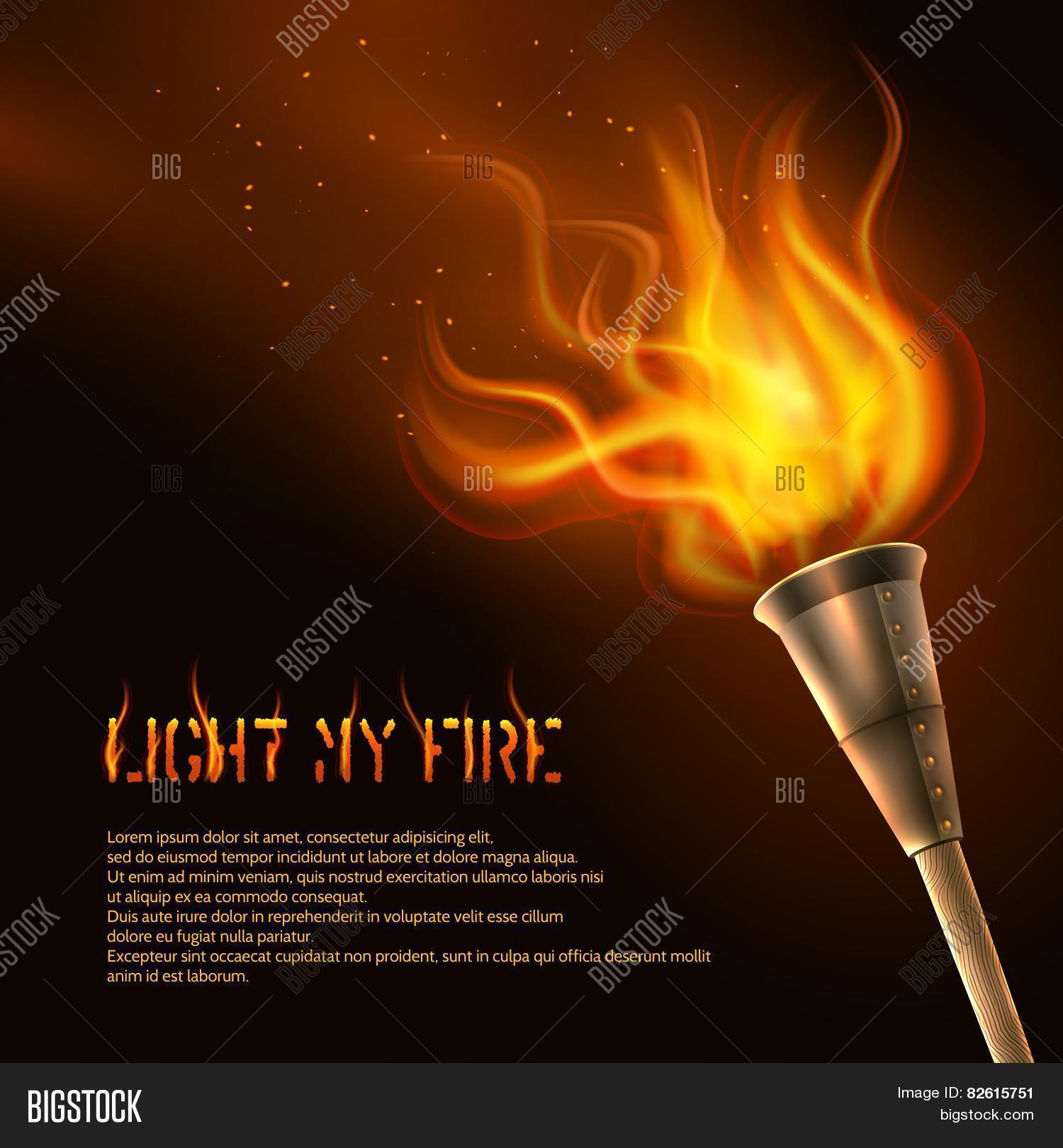 Torch Realistic Vector & Photo (Free Trial) | Bigstock