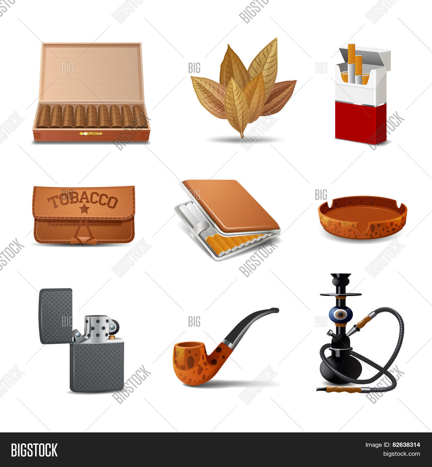 Tobacco Icon Set Vector & Photo (Free Trial) | Bigstock