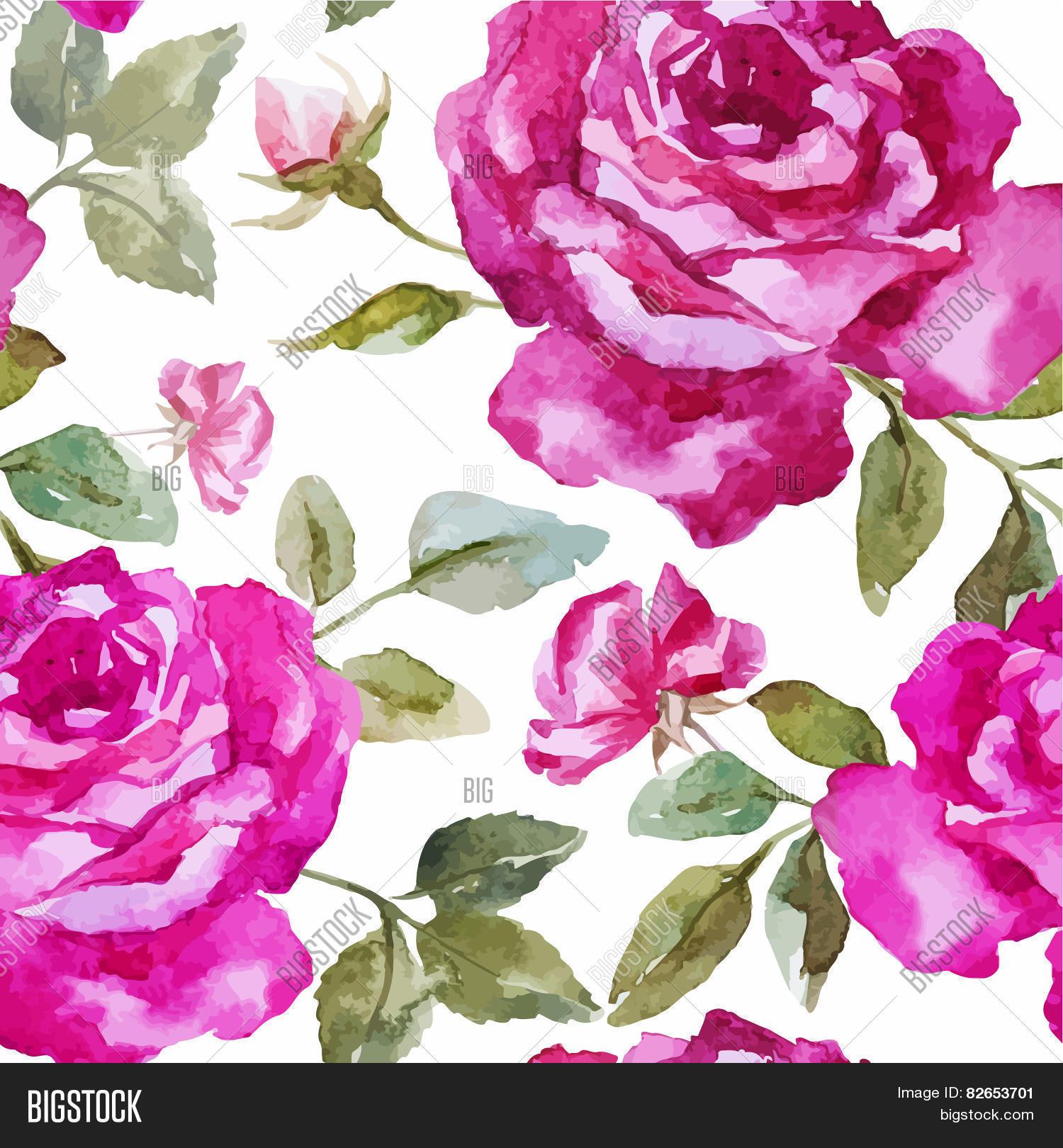 Rose Pattern Vector & Photo (Free Trial) | Bigstock