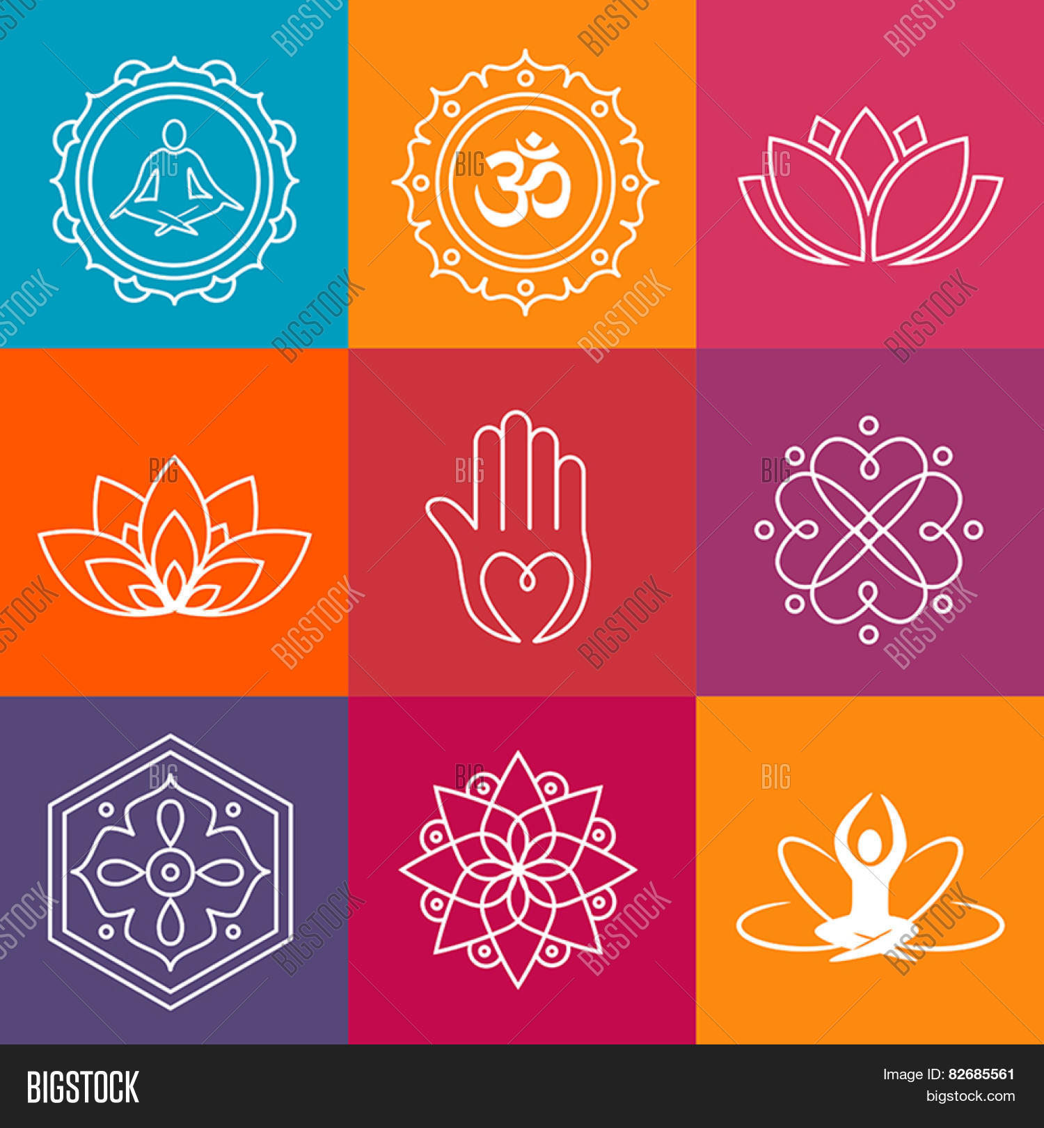 Collection Yoga Icons Vector & Photo (Free Trial) | Bigstock