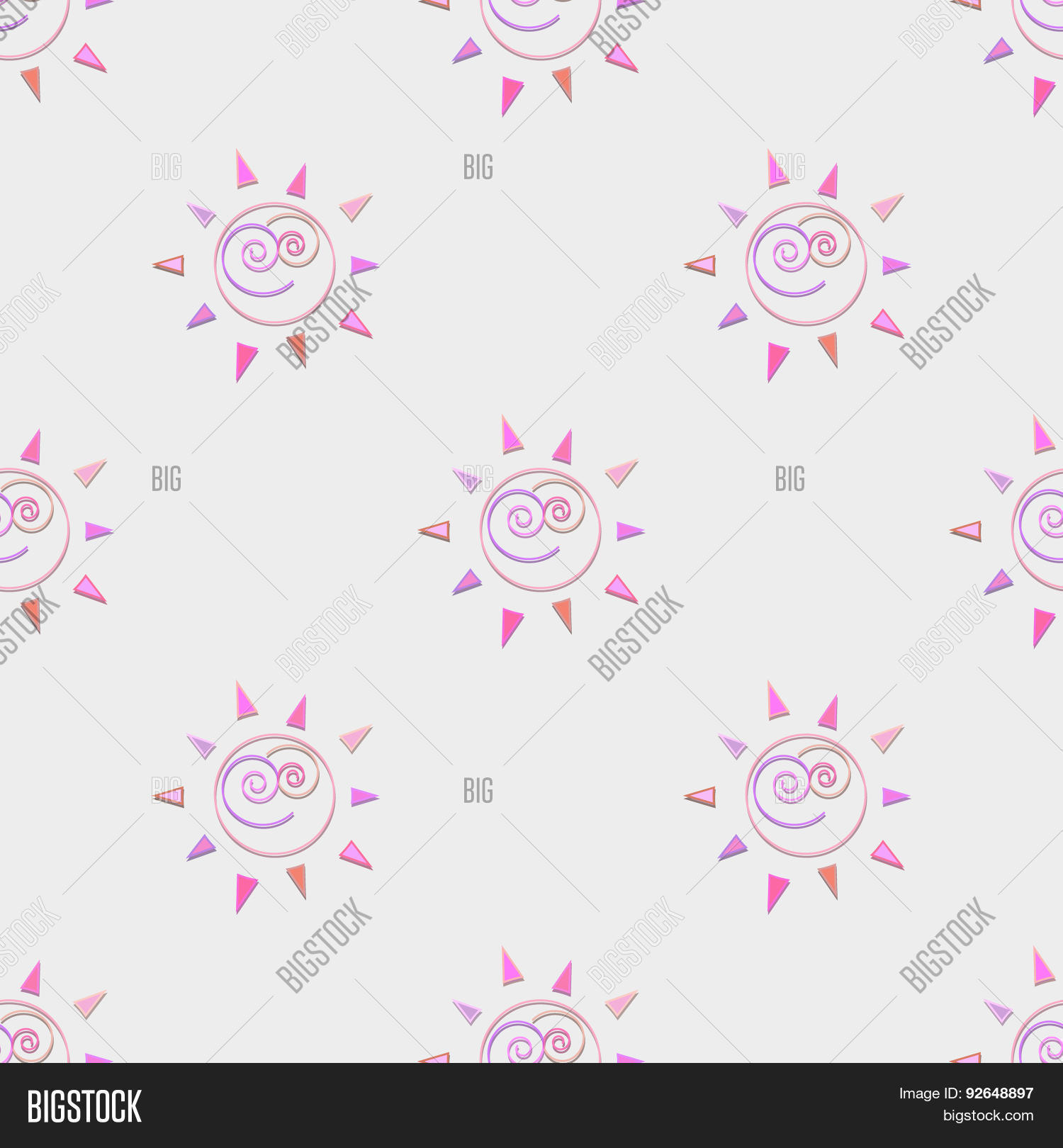 Cartoon Sun Seamless Vector & Photo (Free Trial) | Bigstock