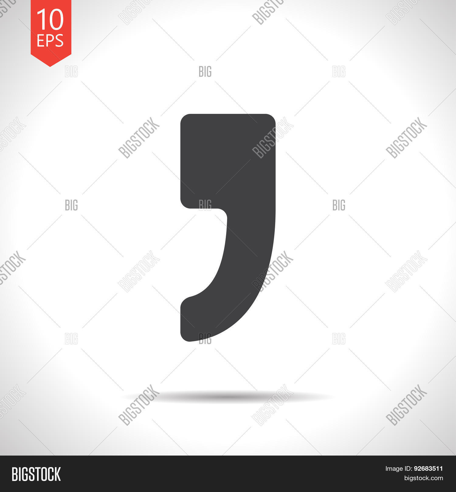 Vector Comma Icon. Vector & Photo (Free Trial) | Bigstock