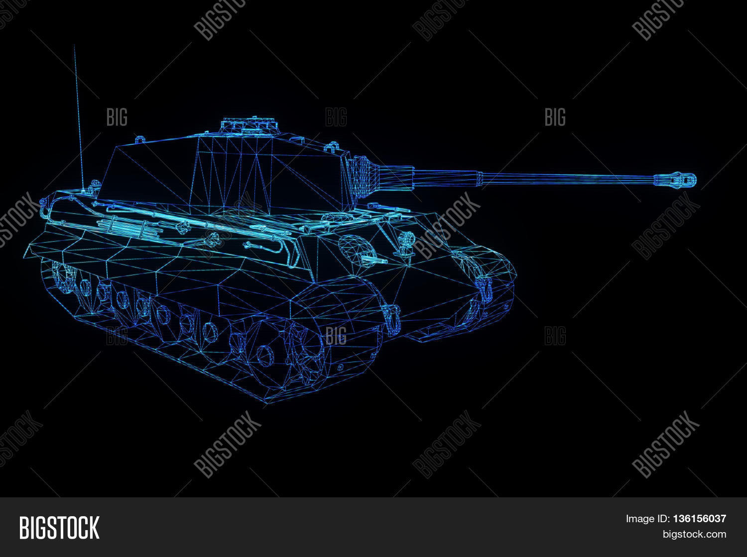 3D Tank Hologram Image & Photo (Free Trial) | Bigstock