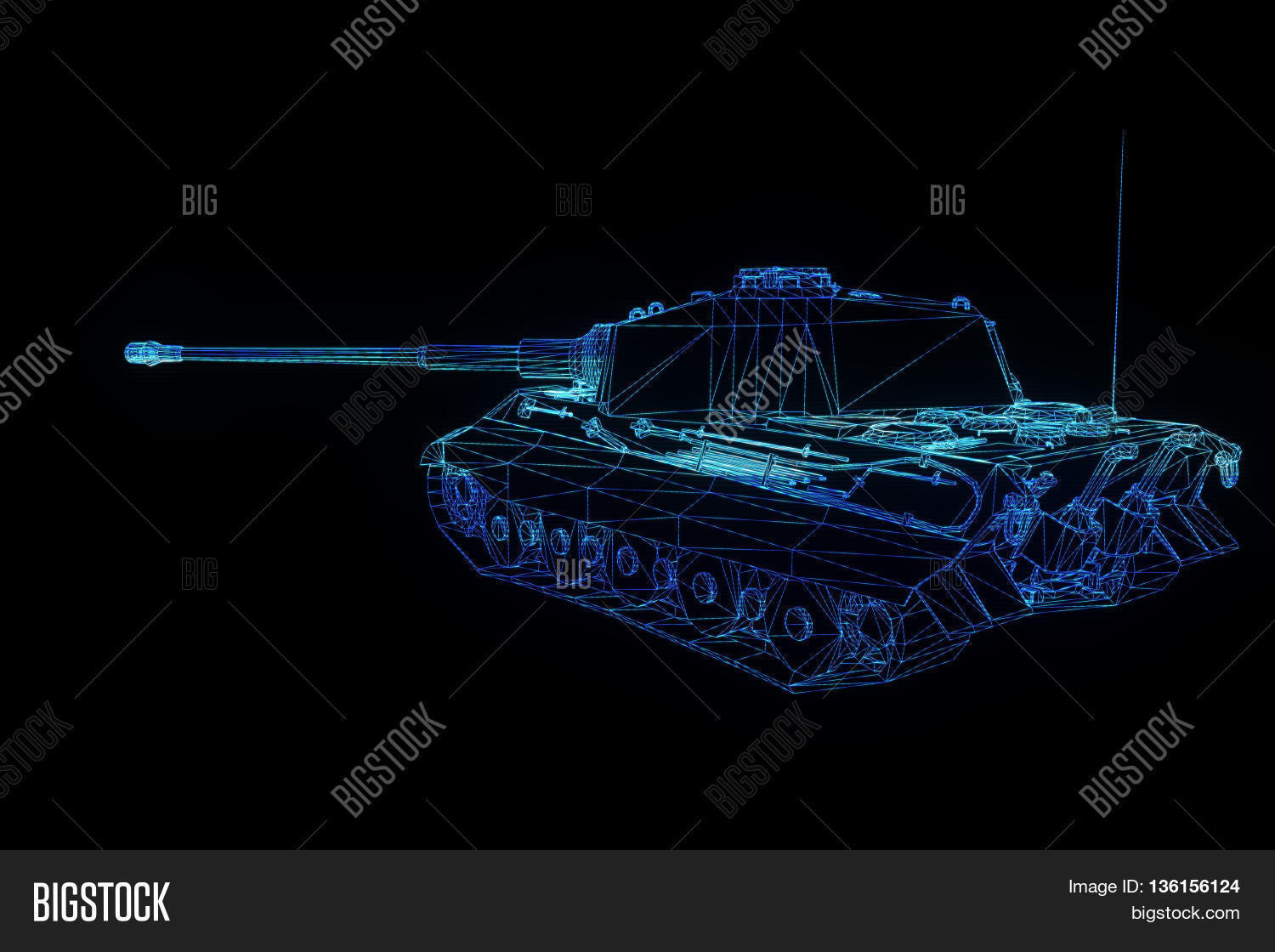 3D Tank Hologram Image & Photo (Free Trial) | Bigstock