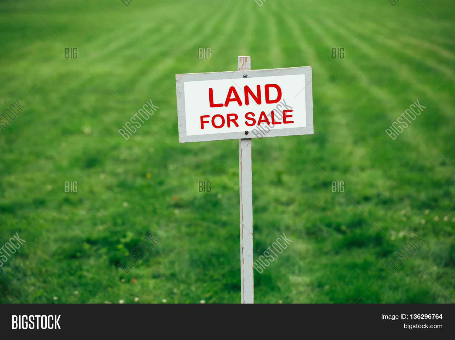 Land Sale Sign Against Image & Photo (Free Trial) | Bigstock