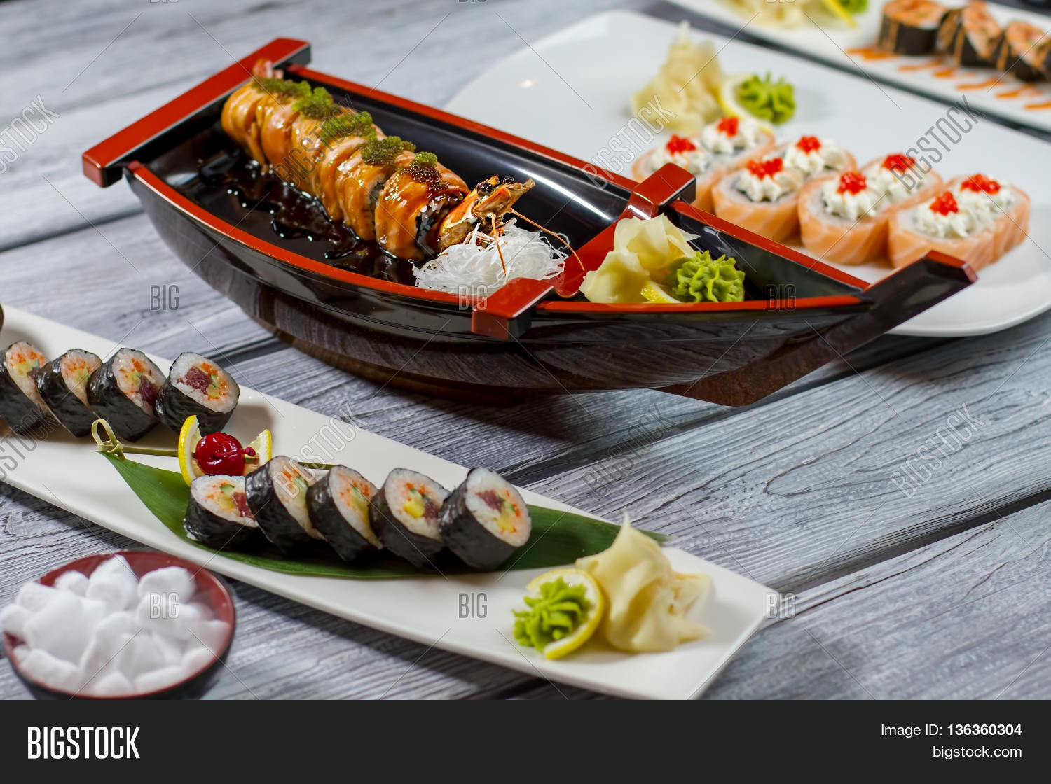 Sushi Boat Plates. Image & Photo (Free Trial) | Bigstock