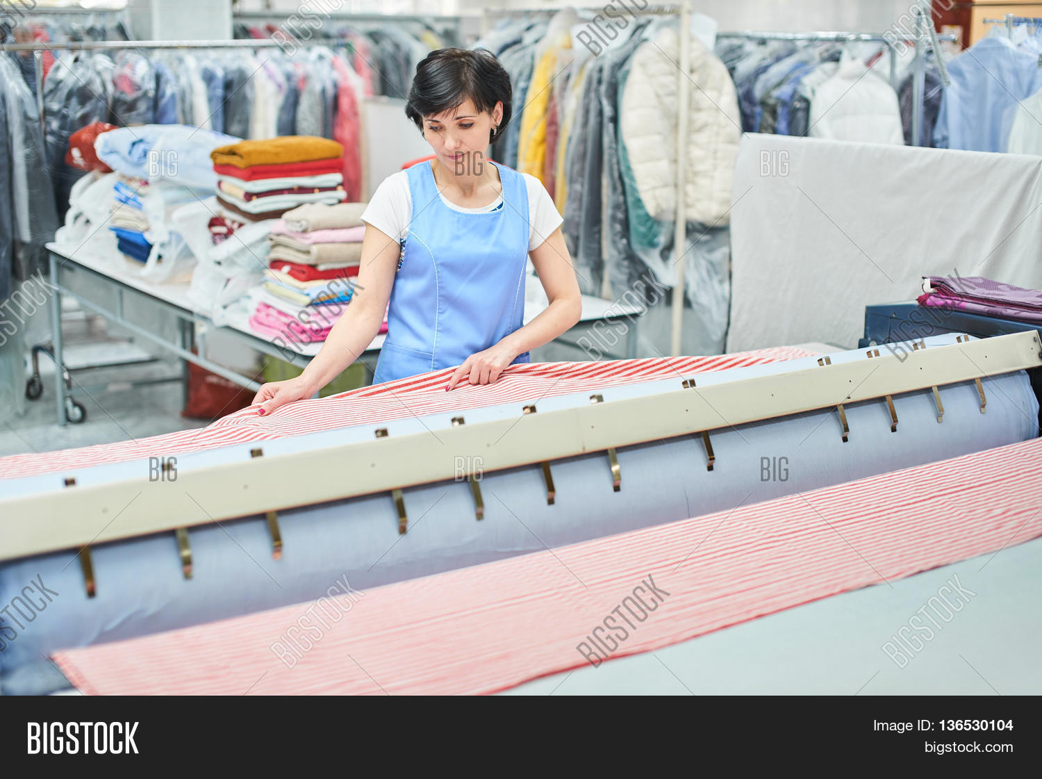 Woman Laundry Worker Image & Photo (Free Trial) | Bigstock