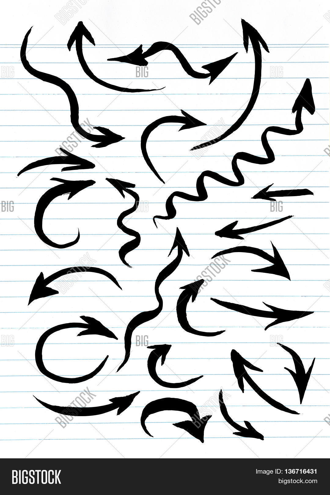 Hand Drawn Arrow Set, Image & Photo (Free Trial) | Bigstock