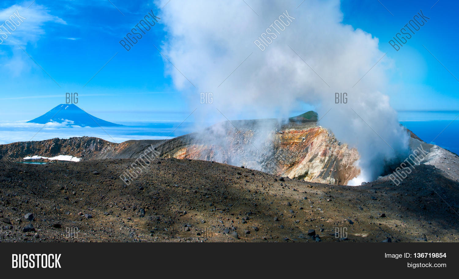 Ebeko Volcano, Image & Photo (Free Trial) | Bigstock