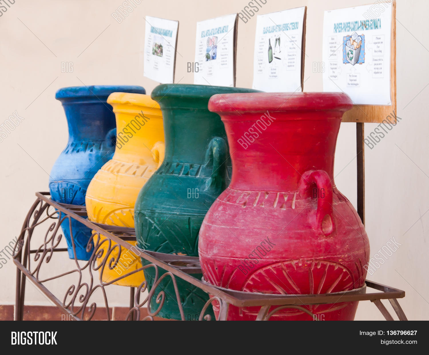 Colorful Clay Pots Image & Photo (Free Trial) | Bigstock