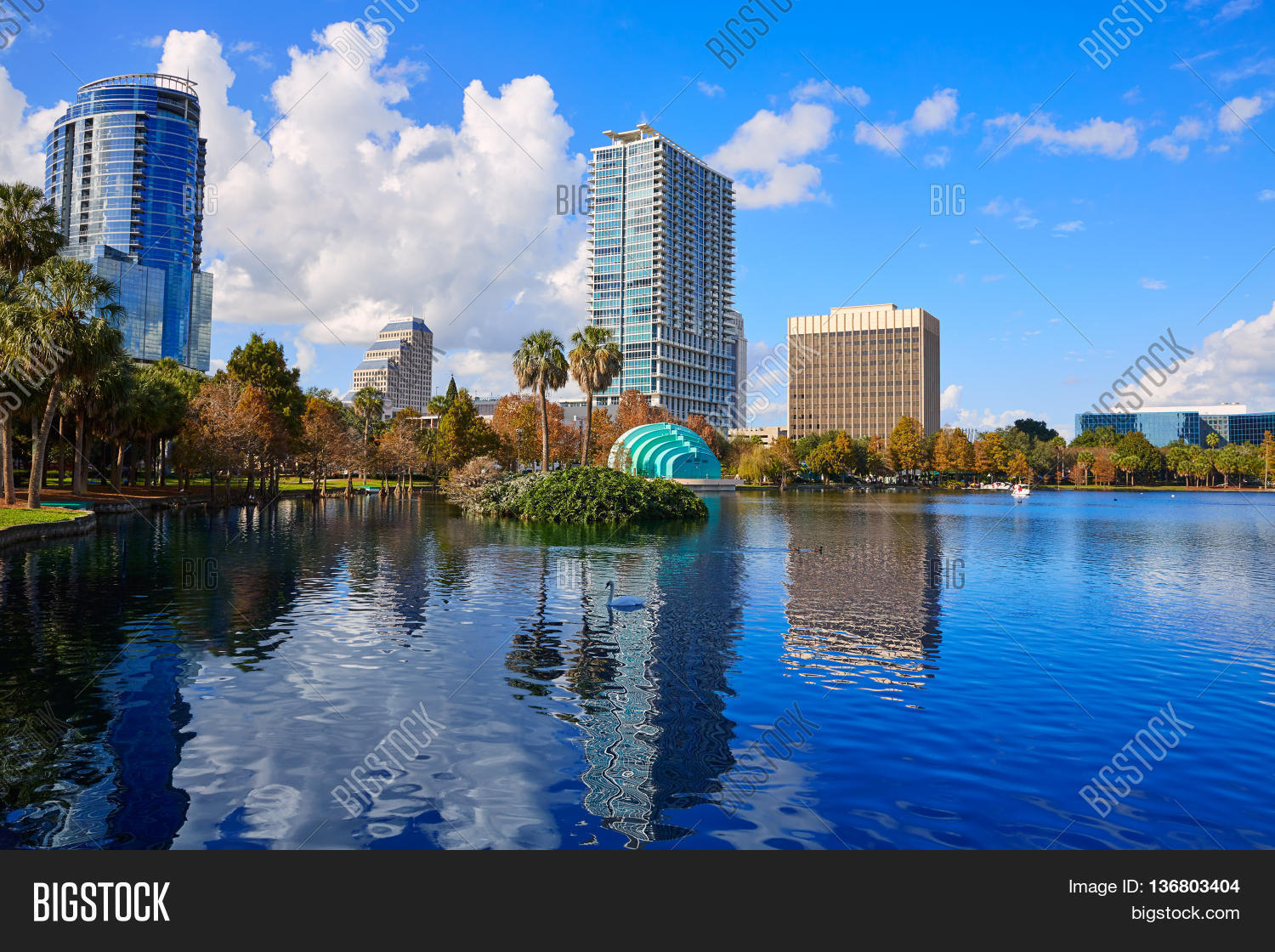 Orlando Skyline Lake Image & Photo (Free Trial) | Bigstock