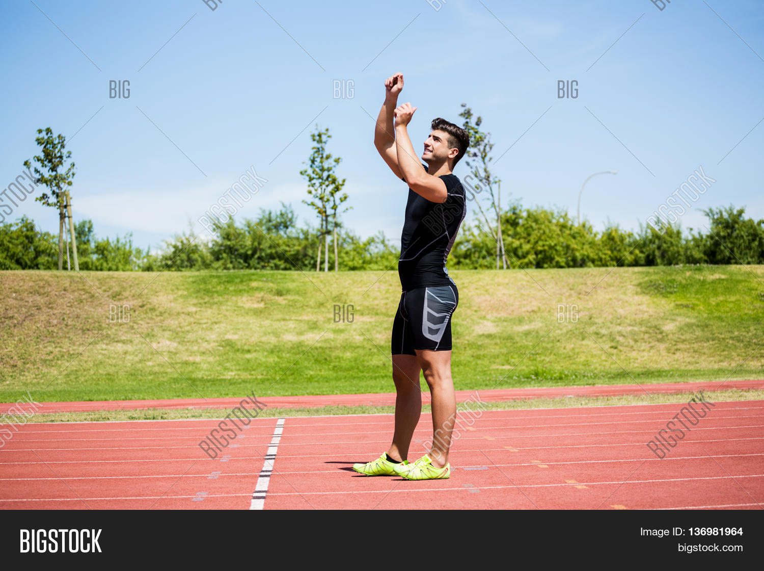 Happy Athlete Posing Image & Photo (Free Trial) | Bigstock