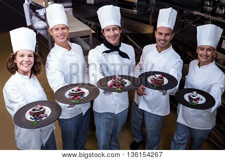 Happy Chefs Presenting Image & Photo (Free Trial) | Bigstock