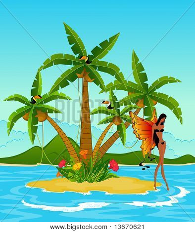 Pretty Girl On Island Image & Photo (Free Trial) | Bigstock