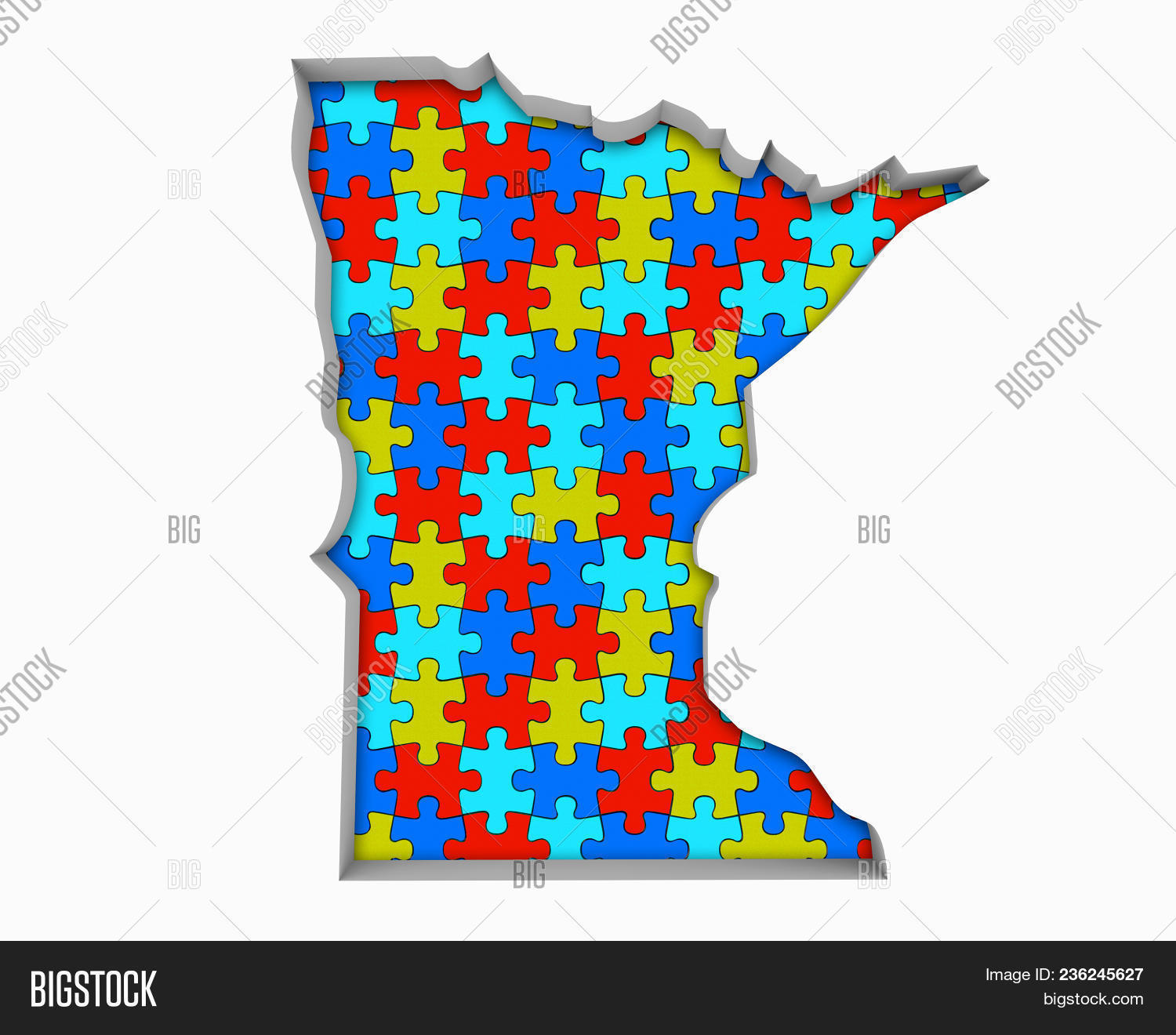 Minnesota MN Puzzle Image & Photo (Free Trial) | Bigstock