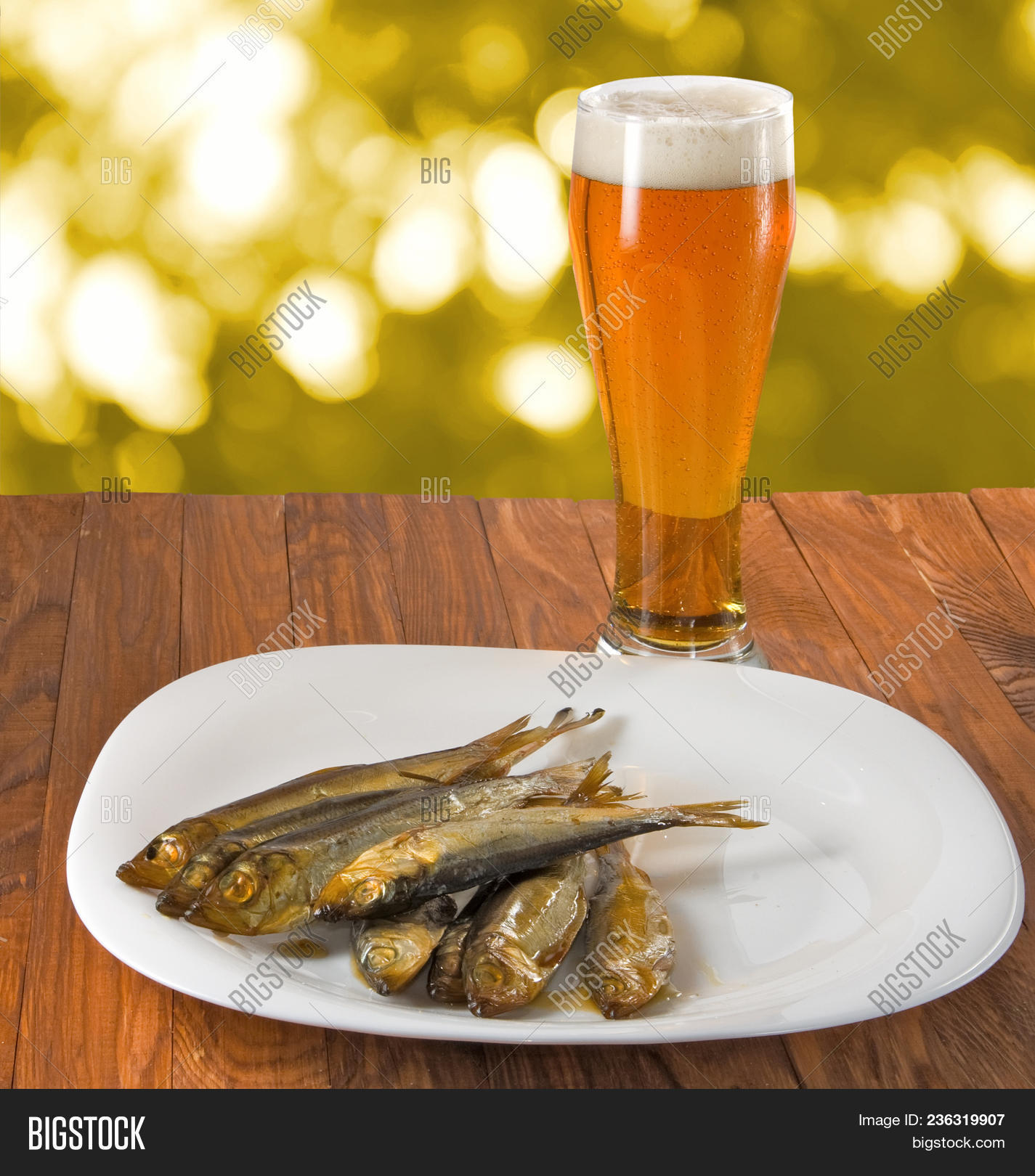 Beer Fish On Green Image & Photo (Free Trial) | Bigstock