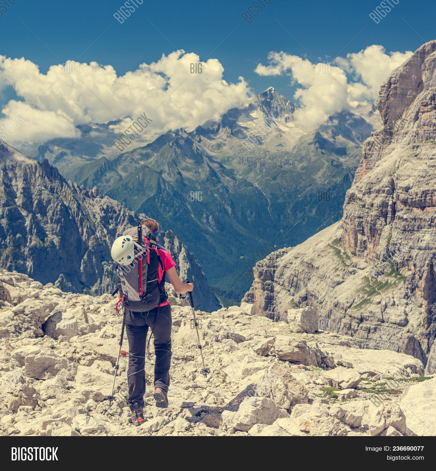 Female Trekker Walking Image & Photo (Free Trial) | Bigstock