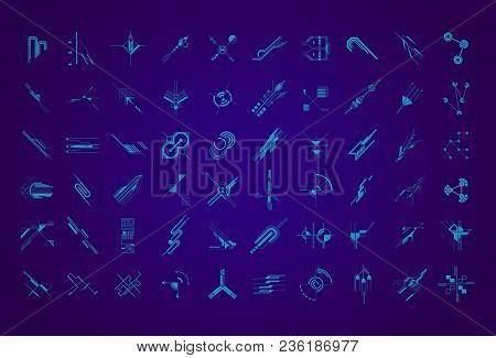 Set Abstract Hud Vector & Photo (Free Trial) | Bigstock