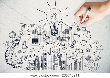 Hand Drawing Business Image & Photo (Free Trial) | Bigstock