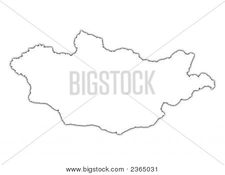 Mongolia Outline Map Image & Photo (Free Trial) | Bigstock