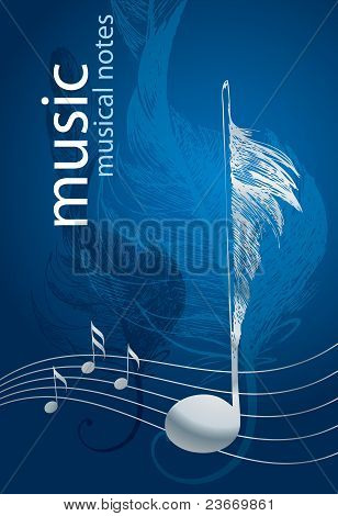 Vector Background Feather Music Notes Images, Illustrations & Vectors ...
