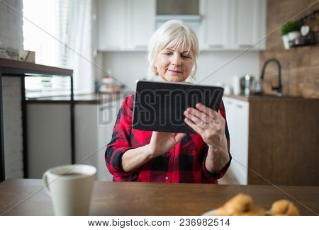 Senior Lady Using Image & Photo (Free Trial) | Bigstock