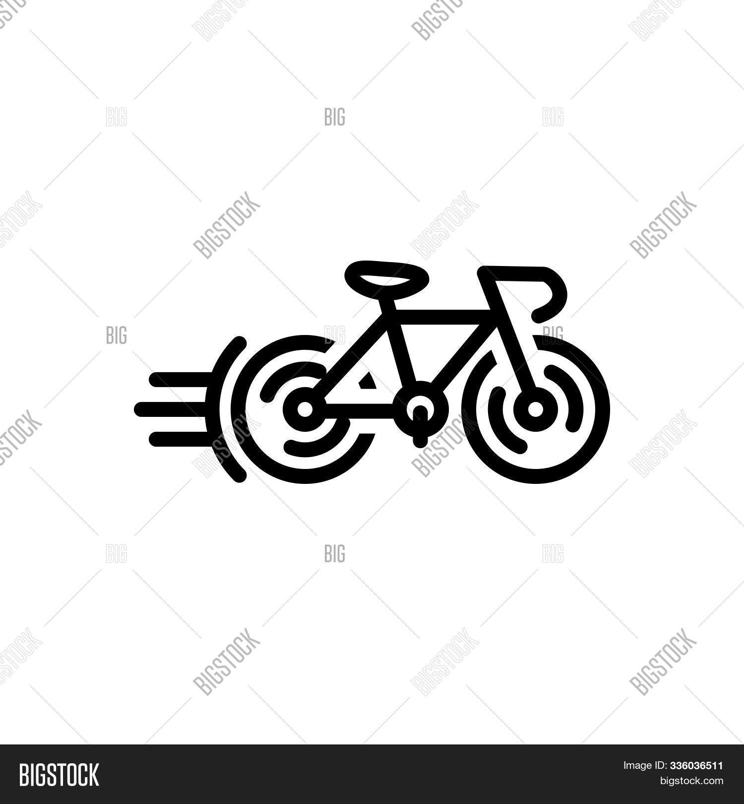 Black Line Icon Cycle Vector & Photo (Free Trial) | Bigstock