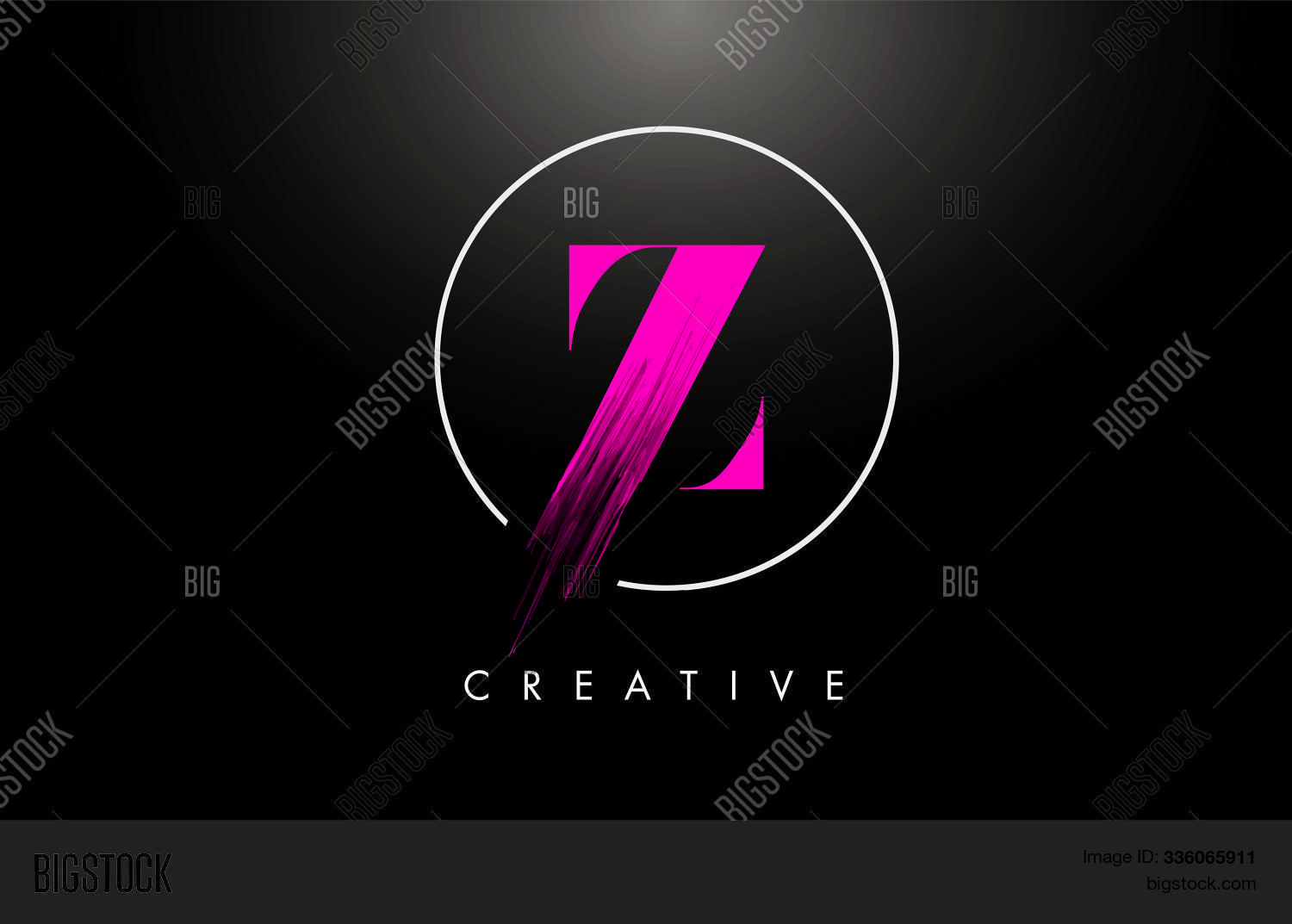 Pink Z Brush Stroke Vector & Photo (Free Trial) | Bigstock