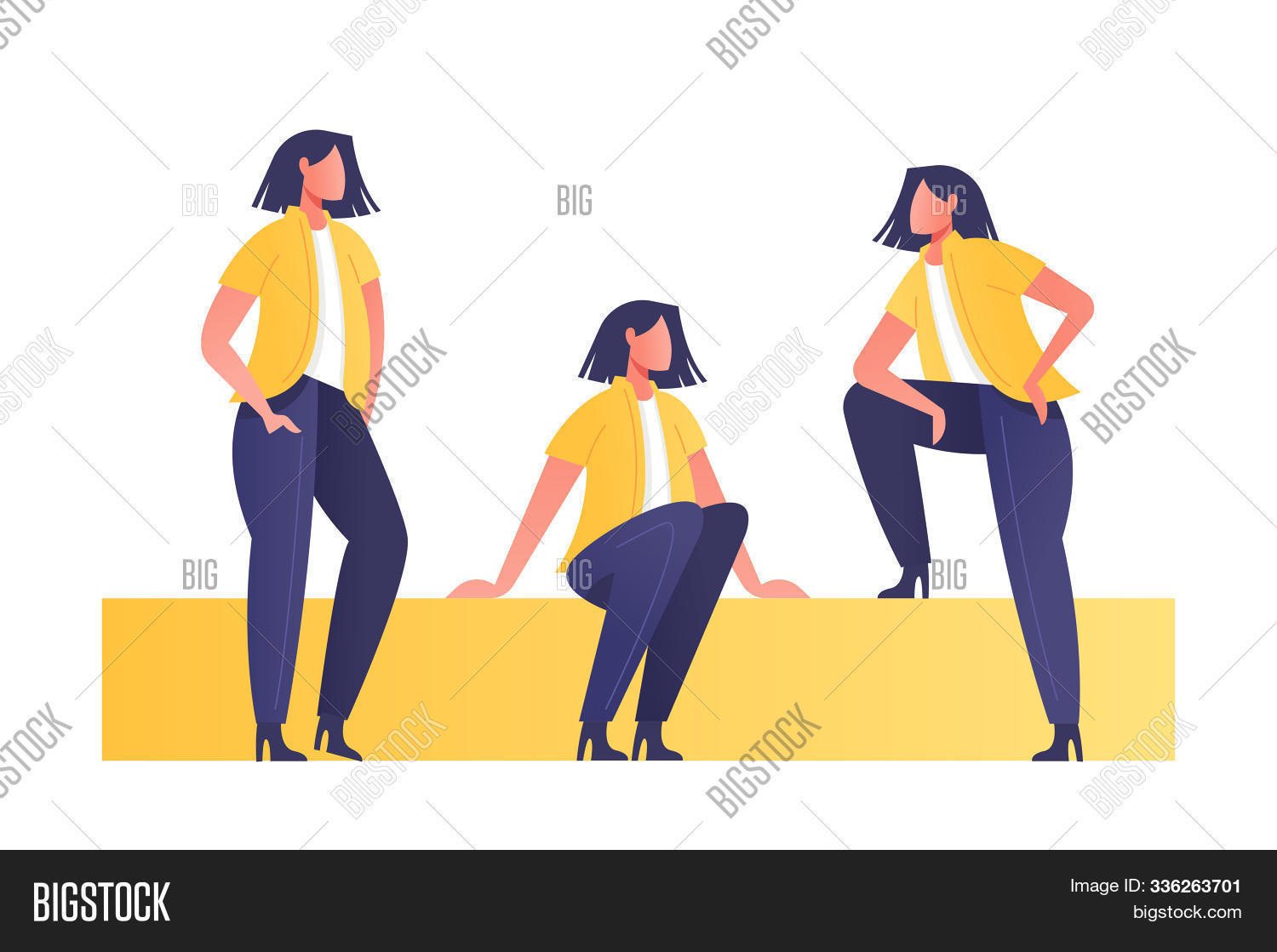 Female Character Poses Image & Photo (Free Trial) | Bigstock