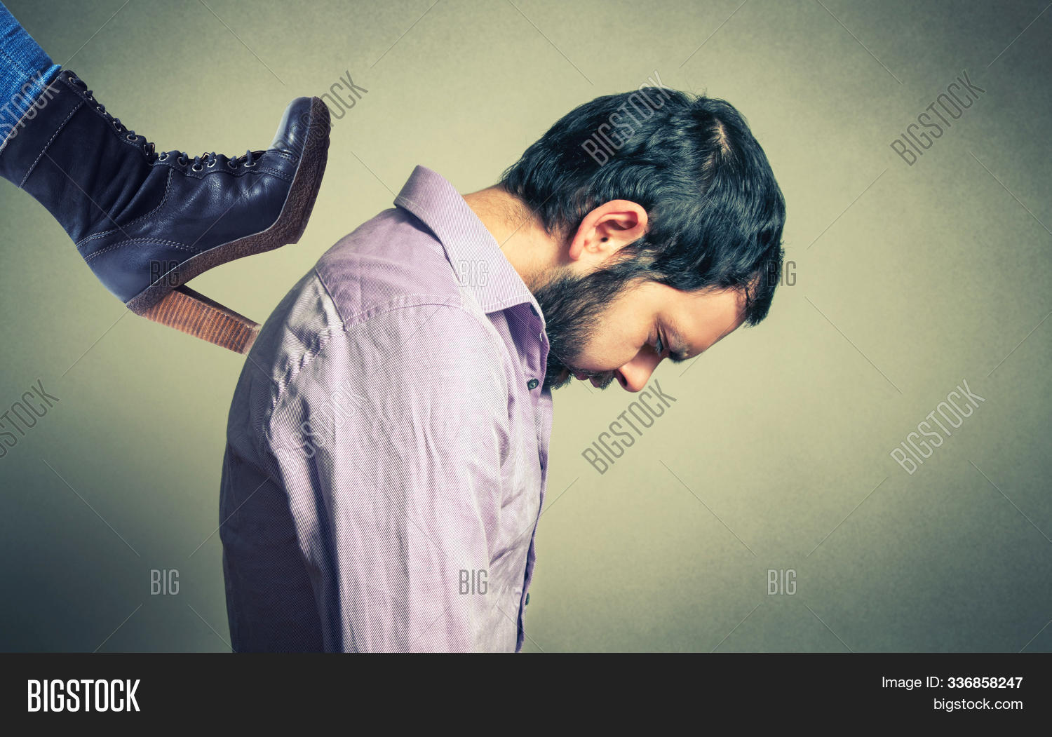 Female Boot Over Man's Image & Photo (Free Trial) | Bigstock