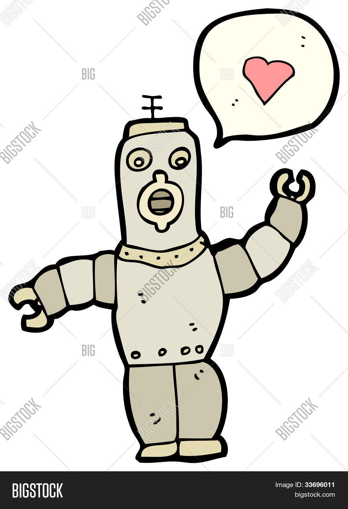 Cartoon Robot Love Image & Photo (Free Trial) | Bigstock
