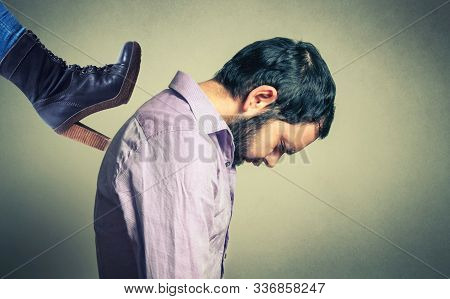 Female Boot Over Man's Image & Photo (Free Trial) | Bigstock